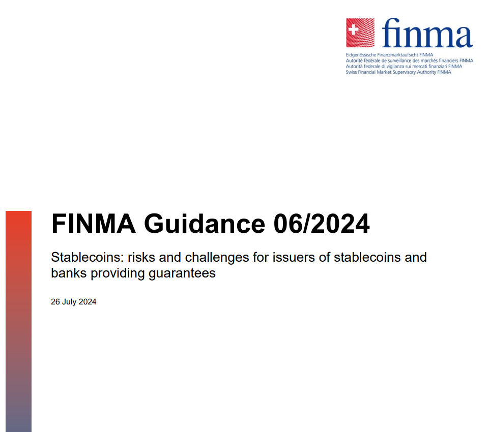 FINMA Publishes Guidance 06/2024 on Stablecoins - LAWSIDE